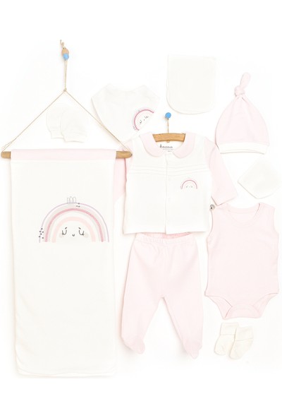 Bebbek Yenidoğan Kız Bebek 10LU Battaniyeli Hastane Çıkışı