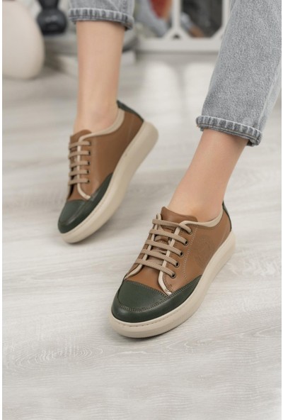 Deri Kadın Günlük Sneaker Ayakkabı DD9300 Deri Kadın Günlük Sneaker Ayakkabı DD9300