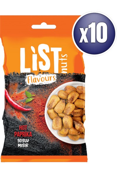 List Flavours Hot Paprika Soslu Mısır 10 x 30 G List Flavours Hot Paprika Soslu Mısır 10 x 30 G