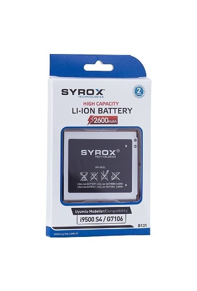 Syrox S4/I9500/G7106 Samsung Batarya SYX-B131 Syrox S4/I9500/G7106 Samsung Batarya SYX-B131