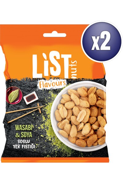 List Flavours Wasabi & Soya Soslu Yer Fıstığı 2 x 150 G List Flavours Wasabi & Soya Soslu Yer Fıstığı 2 x 150 G