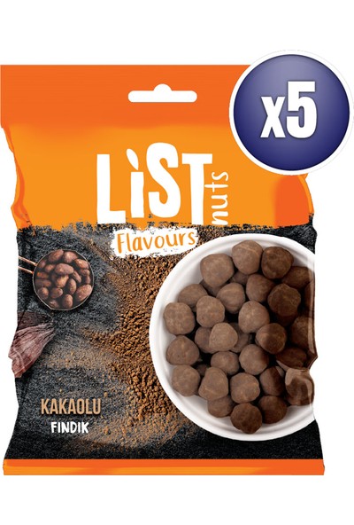 List Flavours Kakaolu Fındık 5 x 100 G List Flavours Kakaolu Fındık 5 x 100 G