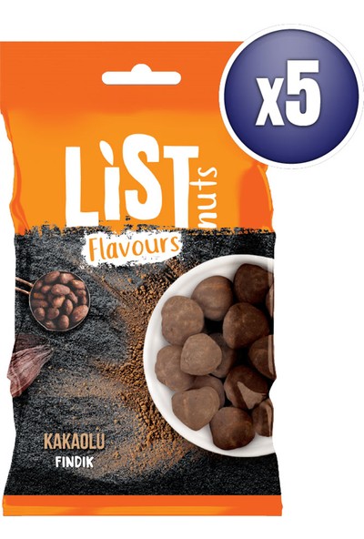 List Flavours Kakaolu Fındık 5 x 30 G List Flavours Kakaolu Fındık 5 x 30 G