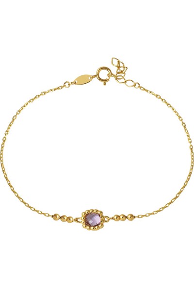 Bilezikci Mor Taşlı Toplu Altın Bileklik Bilezikci Mor Taşlı Toplu Altın Bileklik