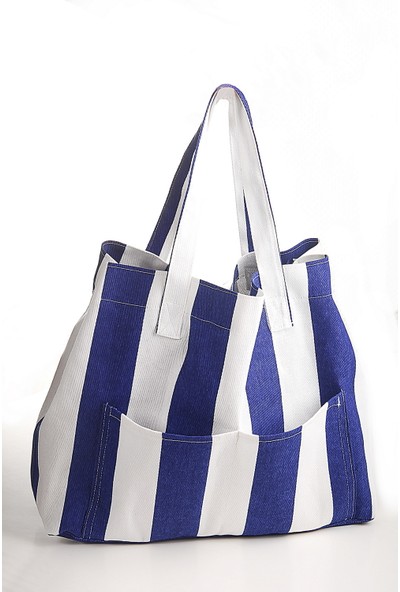 Simfa Kadın 2 Cepli Yıkanabilir Omuz Plaj/günlük Çanta