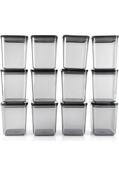 Mama Camilla 12 Li 900 ml Vakumlu Kapak Bpa Içermeyen Gıda Saklama Kabı Set Bakliyat Un Şeker 12 Adet Füme Mama Camilla 12 Li 900 ml Vakumlu Kapak Bpa Içermeyen Gıda Saklama Kabı Set Bakliyat Un Şeker 12 Adet Füme