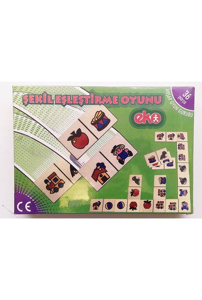 Eko Şekil Eşleştirme Domino Ahşap Oyuncak 36 Parça Eko Şekil Eşleştirme Domino Ahşap Oyuncak 36 Parça