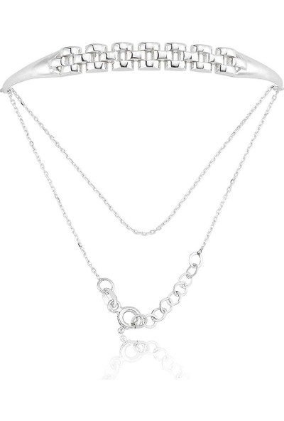 Kare Zincir Gümüş Bilezik