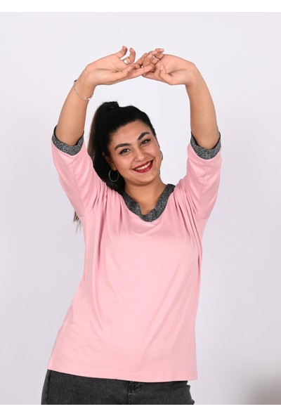 Koza Kadın Büyük Beden (Battal) Bluz 1086-22