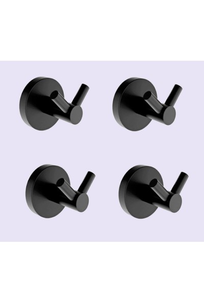 Lara New Black 4 Parça Banyo Bornoz/havlu Askısı Lara New Black 4 Parça Banyo Bornoz/havlu Askısı
