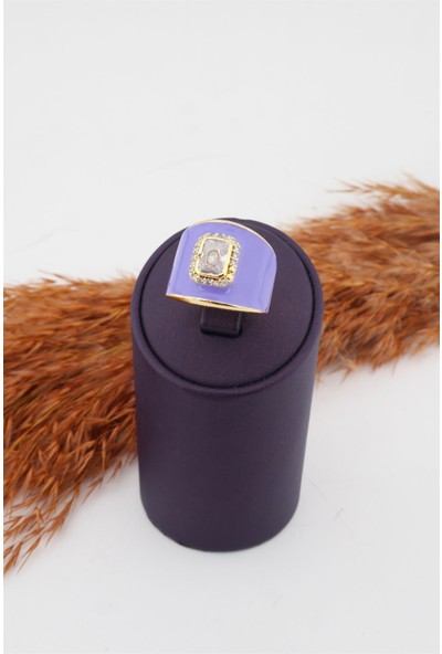 By Zeyna Aksesuar Kadın Ayarlanabilir Mineli Zirkon Yüzük