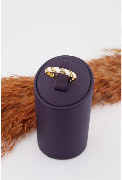 By Zeyna Aksesuar Kadın Ayarlanabilir Mineli Zirkon Yüzük