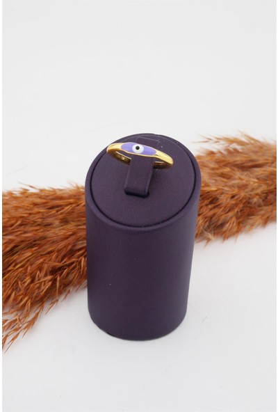 By Zeyna Aksesuar Kadın Ayarlanabilir Zirkon Mineli Nazar Figürlü Yüzük