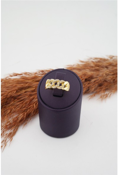 By Zeyna Aksesuar Kadın Ayarlanabilir Zirkon Taşlı Yüzük