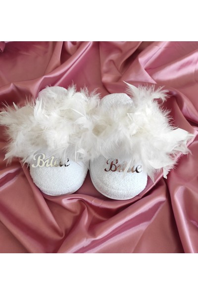 Lasilla Pudra Tüylü Bride Terlik