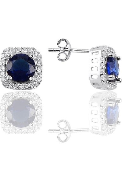 Kare Montür Gümüş Küpe