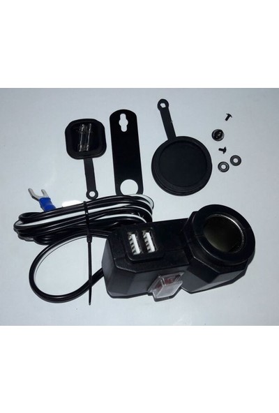 Motospartan Telefon Şarjı Ikili Usb Girişi & Çakmaklık Su Geçirmez Wup 2