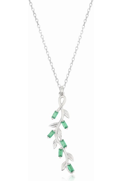 Silveranka 925 Ayar Gümüş Zeytin Dalı Kolye Silveranka 925 Ayar Gümüş Zeytin Dalı Kolye