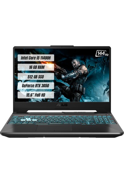 Asus Tuf Gaming F15 FX506HC-HN057 Intel Core I5 11400H 16 GB 512 GB SSD Rtx 3050 144 Hz Freedos 15.6 Asus Tuf Gaming F15 FX506HC-HN057 Intel Core I5 11400H 16 GB 512 GB SSD Rtx 3050 144 Hz Freedos 15.6