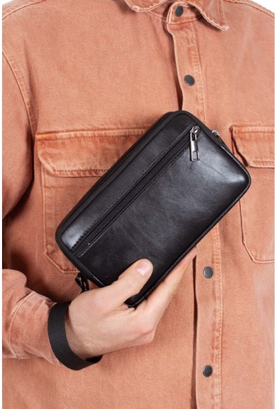 Adelina Bags Hakiki Deri El Askılı Portföy ve Bel Çantası