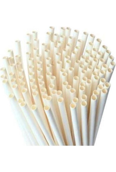 Zuliden Beyaz Karton Pipet Kağıt Ambalajlı 250'LI