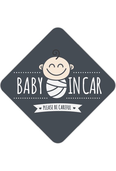 Baluna Baby In Car Araba Sticker Baluna Baby In Car Araba Sticker