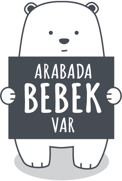 Baluna Arabada Bebek Var Ayıcık Araba Sticker Baluna Arabada Bebek Var Ayıcık Araba Sticker