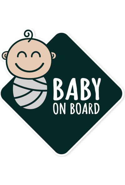 Baluna Baby On Board Araba Sticker Baluna Baby On Board Araba Sticker