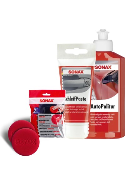 Sonax Hızlı ve Kolay Çizik Giderme ve Parlatma Seti (Eko) Sonax Hızlı ve Kolay Çizik Giderme ve Parlatma Seti (Eko)