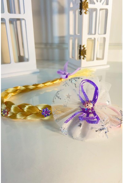 Şubu Tasarım Uzun Örgülü Saç Lastik Toka Mor SBT0830