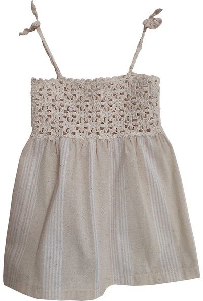 Seferinar Otantik % 100 Pamuklu Yazlık Askılı Kız Çocuğu Elbisesi