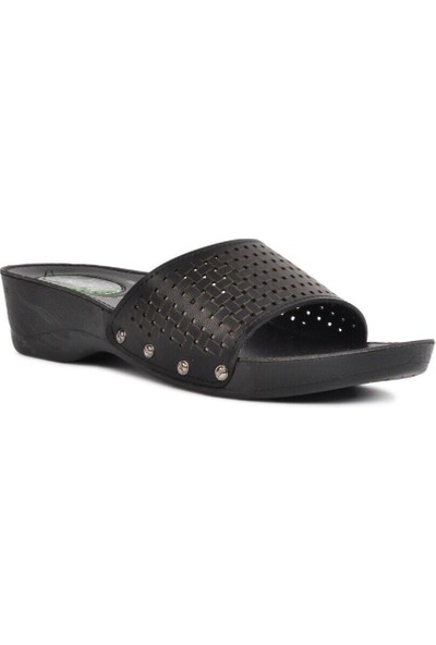 Carlaverde Siyah Kadın Topuk Jelli Günlük Terlik Carlaverde Siyah Kadın Topuk Jelli Günlük Terlik