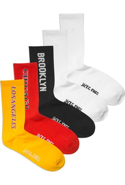 Jack & Jones Jack Jones Streetball Basketbol Çorabı 5li ERKEK-12210652