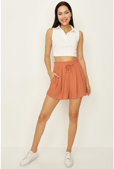 Select Moda Kadın Siyah Beli Lastikli Mini Şort Select Moda Kadın Siyah Beli Lastikli Mini Şort