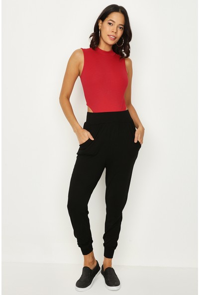 Select Moda Kadın Kahverengi Paçası Lastikli Rahat Kesim Pantolon Select Moda Kadın Kahverengi Paçası Lastikli Rahat Kesim Pantolon