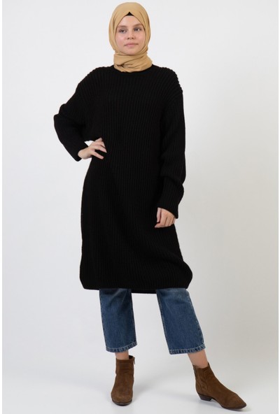 İlmek Kadın Indigo Oversize Kazak 4017