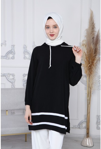 İlmek Kadın Indigo Kapüşonlu Şerit Detaylı Tesettür Pantolon - Tunik Ikili Takım 5365 İlmek Kadın Indigo Kapüşonlu Şerit Detaylı Tesettür Pantolon - Tunik Ikili Takım 5365