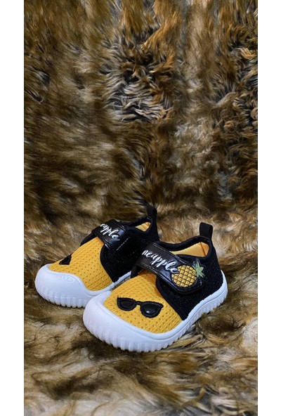 Gezer Sarı Erkek Bebek Çocuk Yazlık Keten Ayakkabı 3271