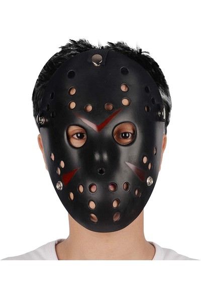 Tekno İstanbul Siyah Renk Kırmızı Çizgili Tam Yüz Hokey Jason Maskesi Hannibal Maskesi Tekno İstanbul Siyah Renk Kırmızı Çizgili Tam Yüz Hokey Jason Maskesi Hannibal Maskesi