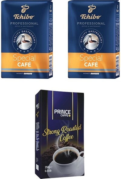 Tchibo Prince Caffe Strong Roasted Filtre Kahve 250 gr + Profesional Special Filtre Kahve 2 x 250 gr Tchibo Prince Caffe Strong Roasted Filtre Kahve 250 gr + Profesional Special Filtre Kahve 2 x 250 gr