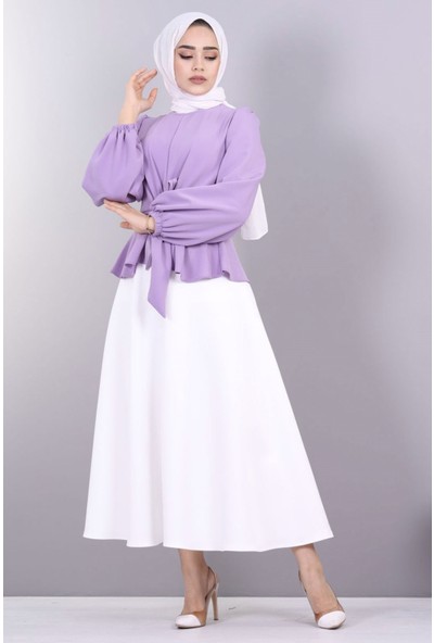 Vmk Still Önden Bağlamalı Bluz-Lila
