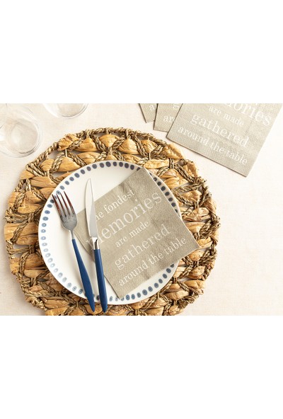 English Home Memories Kağıt 20'li Kağıt Peçete 33X33 cm Bej