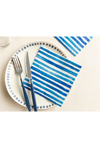 English Home Blue Bounty Kağıt 20'li Kağıt Peçete 33X33 cm Mavi-Beyaz