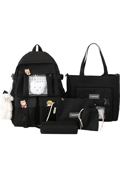 Fashion 4'lü Büyük Kapasiteli Okul Çantası Seti (Yurt Dışından)