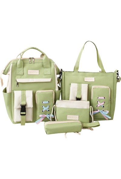 Guıyu 4'lü Büyük Kapasiteli Okul Çantası Seti (Yurt Dışından)