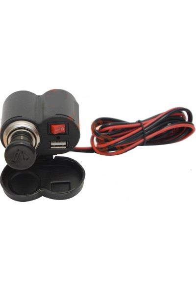 Monero Usb Şarj Cihazı Ve Çakmaklık [Aç Kapa Düğmeli]