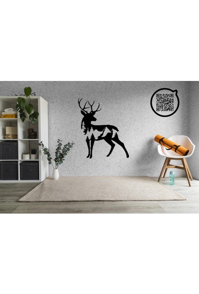 Aksesuar Orman ve Geyik Buluşması Metal Tablo Aksesuar Orman ve Geyik Buluşması Metal Tablo