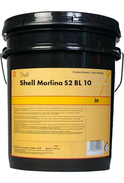 Shell Morlina S2 Bl 10 Türbin Sirkülasyon Yağı 20 Litre