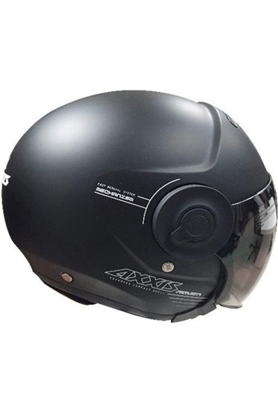 Axxıs Axxis Raven Sv Solid Matt Black Güneş Vizörlü Yarım Motosiklet Kaskı Axxıs Axxis Raven Sv Solid Matt Black Güneş Vizörlü Yarım Motosiklet Kaskı