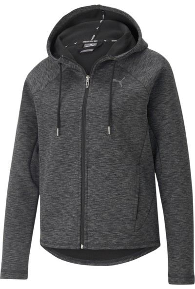 Puma Evostripe Full-Zip Hoodie Kadın Siyah Sweatshirt - 58915701
